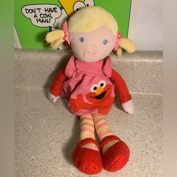 Sesame Street | Toys | Sesame Street Blonde Hair Girl Rag Doll Pink ...